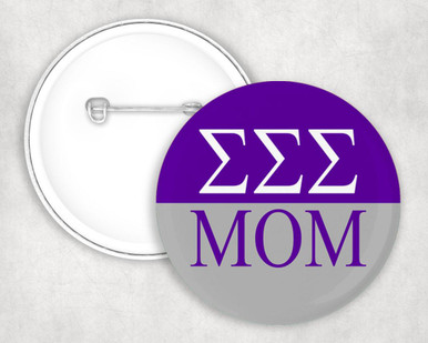 Sigma Sigma Sigma Mom Pin Buttons - Greek Gear