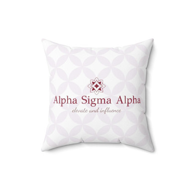 Alpha Sigma Alpha Elevate & Influence Pattern Square Pillow - Greek Gear