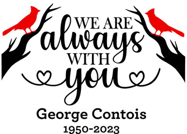 We Are Always With You Cardinals In Loving Memory Of Sticker - Greek Gear