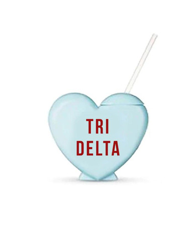 Delta Delta Delta Heart Shaped Tumblers - Greek Gear