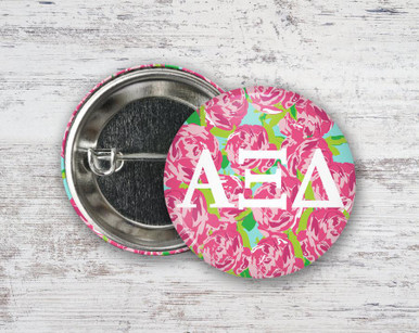 AXiD Alpha Xi Delta Roses Button - Greek Gear