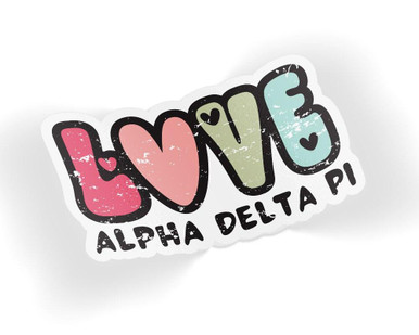 ADPi Alpha Delta Pi Love Hearts Sticker - Greek Gear