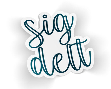 SDT Sigma Delta Tau Zem Sticker - Greek Gear