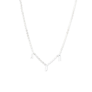 Alpha Omicron Pi Silver Letter Necklaces - Greek Gear