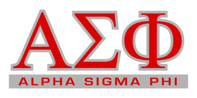 Alpha Sigma Phi Letters Classic Sticker - Greek Gear