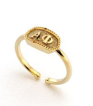 Alpha Phi Athena Oval Adjustable Ring - Greek Gear