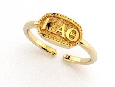 Kappa Alpha Theta Athena Oval Adjustable Ring - Greek Gear