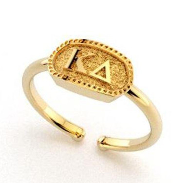 Kappa Delta Athena Oval Adjustable Ring - Greek Gear