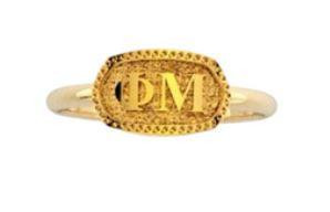 Phi Mu Athena Oval Adjustable Ring - Greek Gear