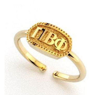 Pi Beta Phi Athena Oval Adjustable Ring - Greek Gear