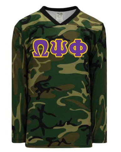 Omega Psi Phi Camo Hockey Jersey – Bold, Oversized Legacy
