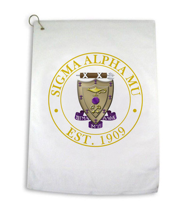 Sigma Alpha Mu Crest Golf Towel - Greek Gear