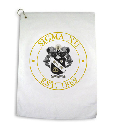 Sigma Nu Crest Golf Towel - Greek Gear