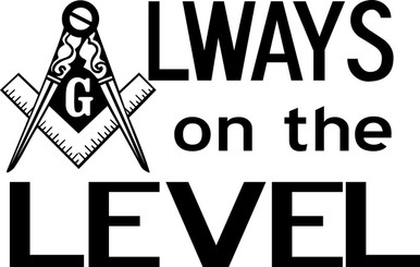 Mason / Freemason Always On The Level Decal Sticker - Greek Gear