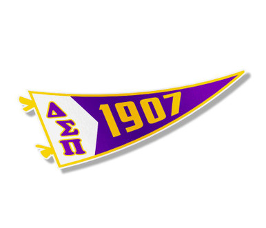 Delta Sigma Pi Pennant Sticker - Greek Gear