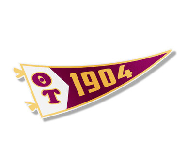 Theta Tau Pennant Sticker - Greek Gear