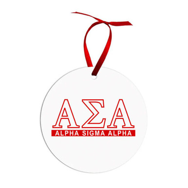 Alpha Sigma Alpha Classic Christmas Ornaments - Greek Gear