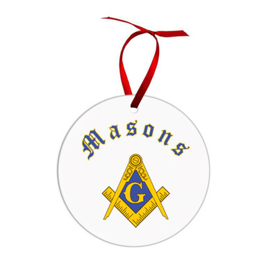 Mason Crest & Year Circle Ornaments - Greek Gear
