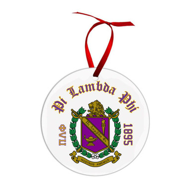 Pi Lambda Phi Crest & Year Circle Ornaments - Greek Gear
