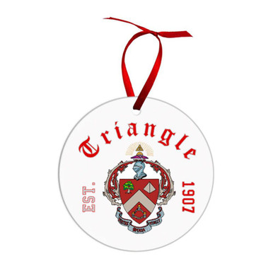 Triangle Crest & Year Circle Ornaments - Greek Gear