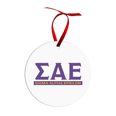 Sigma Alpha Epsilon Classic Circle Ornaments - Greek Gear