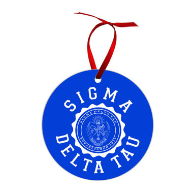 Sigma Delta Tau Shield Christmas Ornaments - Greek Gear