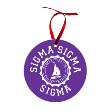 Sigma Sigma Sigma Shield Christmas Ornaments - Greek Gear