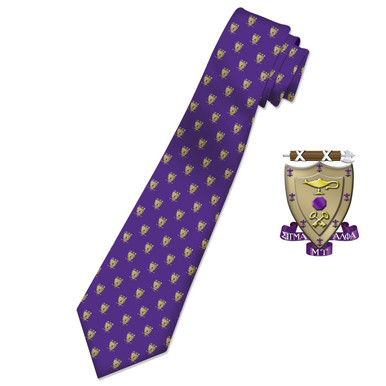 Sigma Alpha Mu All Over Crest Necktie - Greek Gear