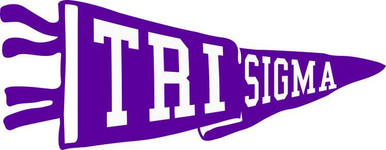 Sigma Sigma Sigma Pennant Decal - Greek Gear