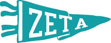 Zeta Tau Alpha Pennant Decal - Greek Gear
