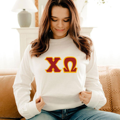 Chi Omega - 2 Day Ship Twill Long Sleeve Tee - Greek Gear