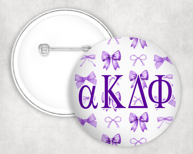 alpha Kappa Delta Phi Multi Bows Pin Buttons - Greek Gear