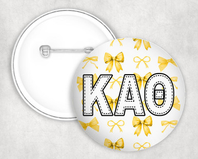 Kappa Alpha Theta Multi Bows Pin Buttons - Greek Gear