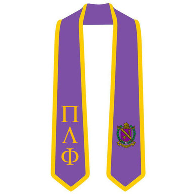 Pi Lambda Phi Greek 2 Tone Lettered Graduation Sash Stole - Greek Gear