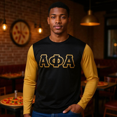 Alpha Phi Alpha Color Block 1906 Long Sleeve Shirt - Greek Gear