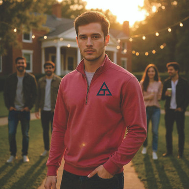 Triangle Fraternity Comfort Colors 1/4 Zip Pullover - Greek Gear
