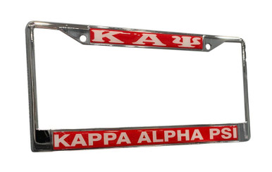 Kappa Alpha Psi License Plate Frame – Chrome Metal Car Accessory