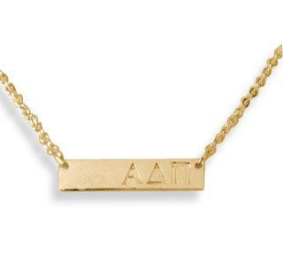 Alpha Delta Pi Cross Bar Necklace - Greek Gear