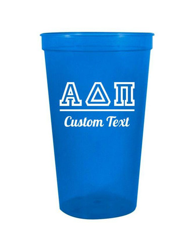 Alpha Delta Pi Custom Greek Collegiate Stadium Cup - Greek Gear