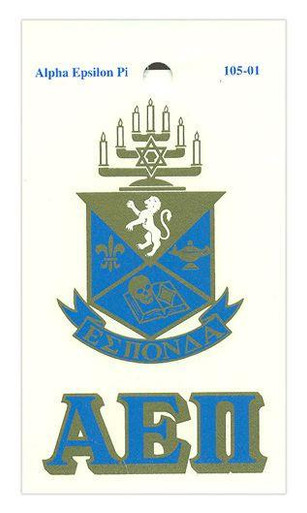 Alpha Epsilon Pi Crest - Shield Decal - Greek Gear