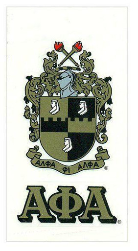 Alpha Phi Alpha Crest - Shield Decal - Greek Gear