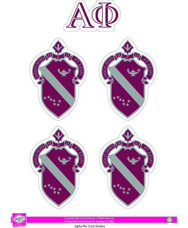 Alpha Phi Crest Sticker Sheet - Greek Gear