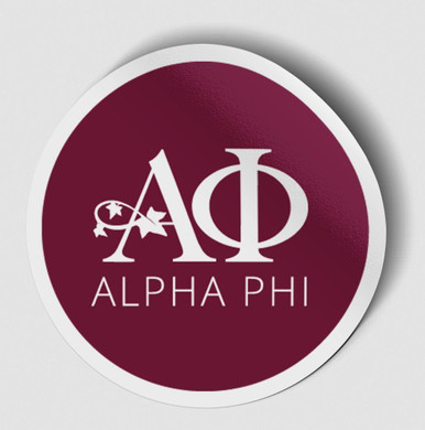 Alpha Phi Logo Round Decal - Greek Gear