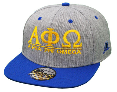 Alpha Phi Omega Flatbill Snapback Hats Original - Greek Gear