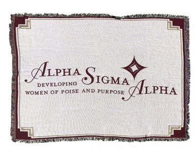 Alpha Sigma Alpha Afghan Blanket Throw - Greek Gear