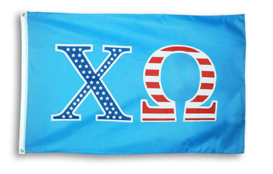 Chi Omega 3 X 5 USA Flag - Greek Gear