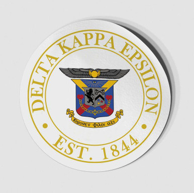 Delta Kappa Epsilon Circle Crest - Shield Decal - Greek Gear