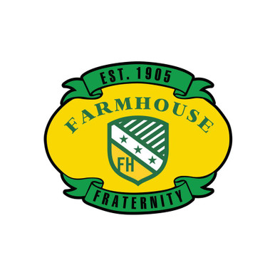 FarmHouse Fraternity Banner Crest - Shield Decal - Greek Gear