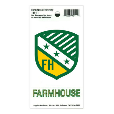 FarmHouse Fraternity Crest - Shield Decal - Greek Gear