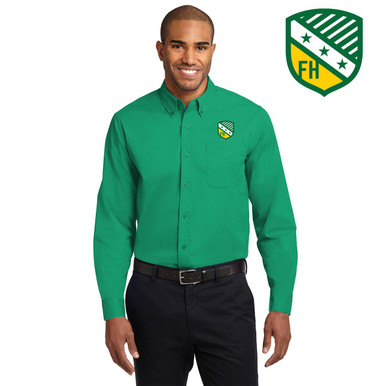 DISCOUNT-FarmHouse Fraternity Crest - Shield Long Sleeve Oxford - Greek ...